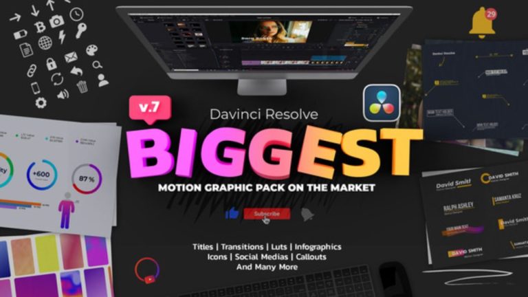 Videohive Graphics Pack for Davinci Resolve (Premium) - Courseupload